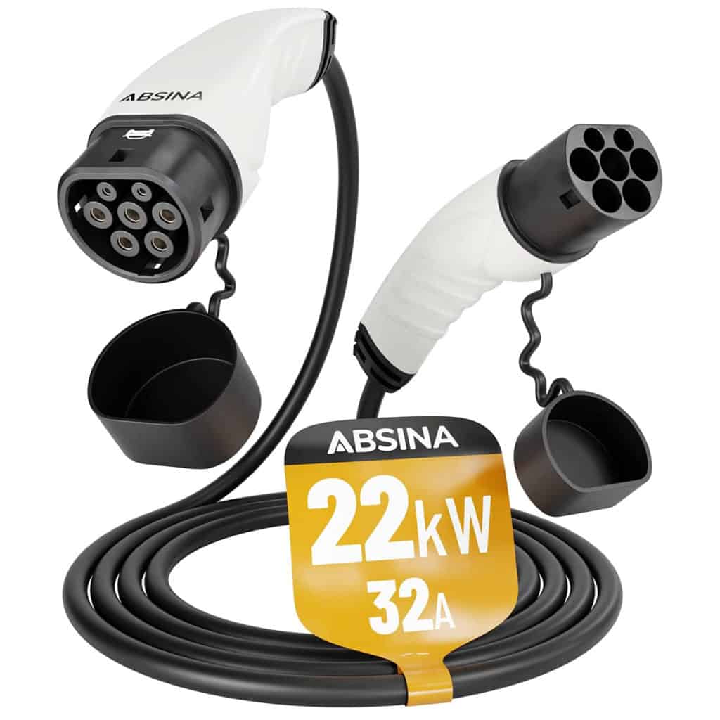 Absina Ladekabel Typ 2 22kw 32a 5 Meter Ladewunder De